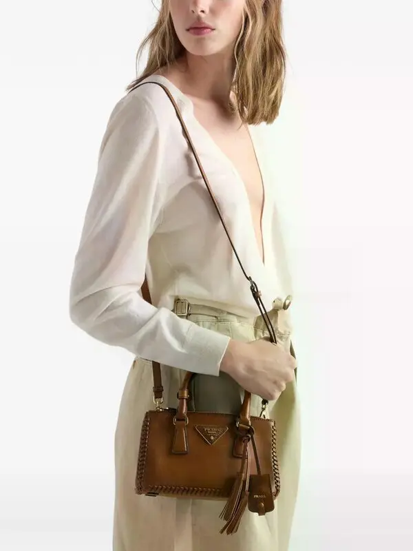 Prada Galleria Whipstitch-trim Tote Bag