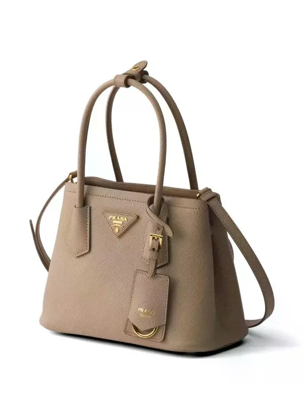 Prada Double Saffiano Leather Mini-bag - Brown