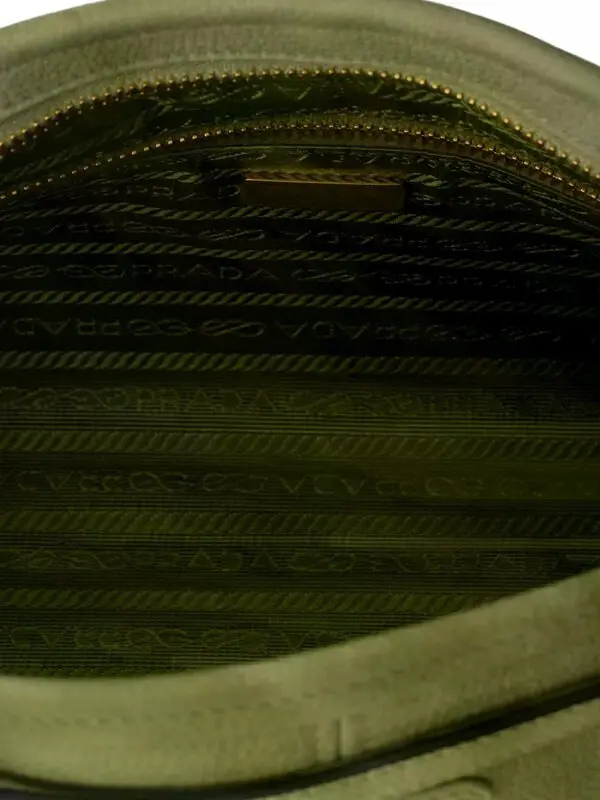 Prada Medium Bonnie Leather Shoulder Bag - Green