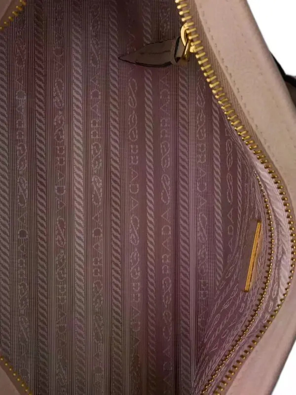 Prada Bonnie Medium Nubuck Leather Handbag - Neutrals