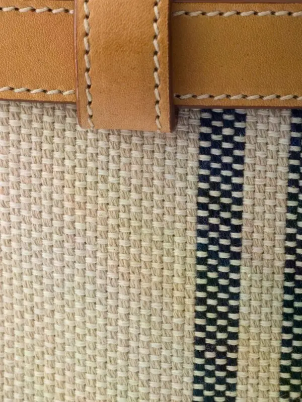 Prada Medium Canvas And Leather Handbag With Buckles
