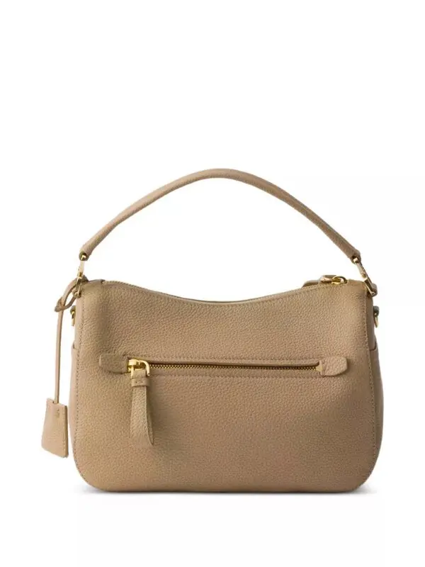 Prada Small Leather Bag With Top Handle And Shoulder Strap