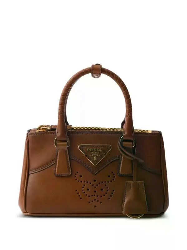 Prada Galleria Mini Leather Bag - Brown