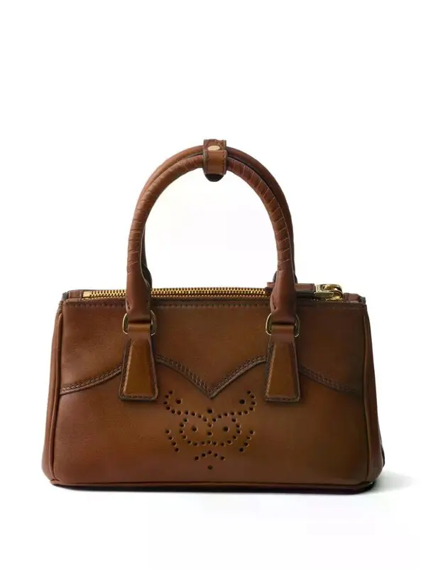 Prada Galleria Mini Leather Bag - Brown