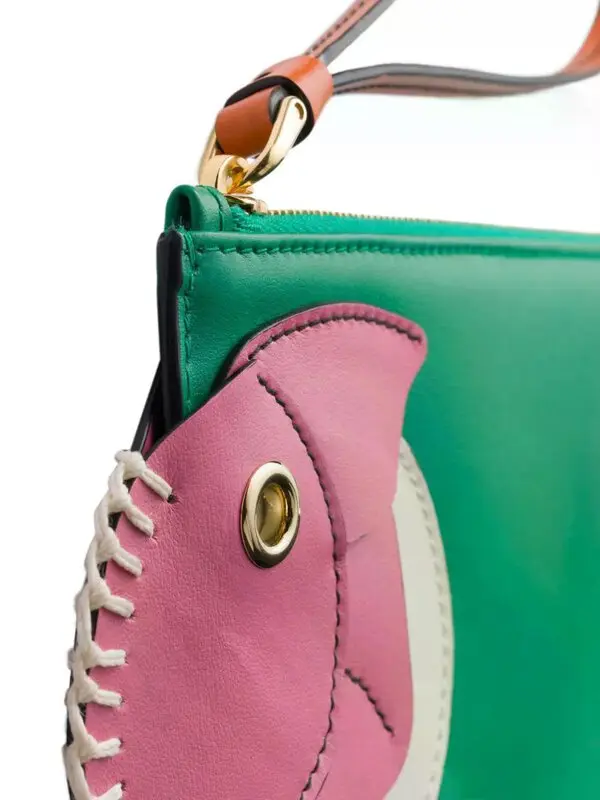 Prada Leather Zipper Pouch With Wristlet