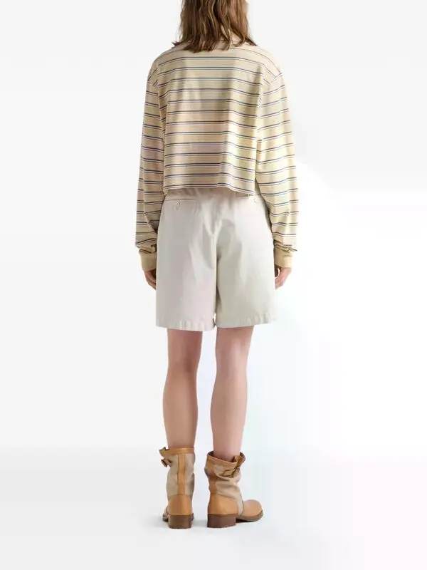 Prada Gabardine Bermuda Shorts - Neutrals