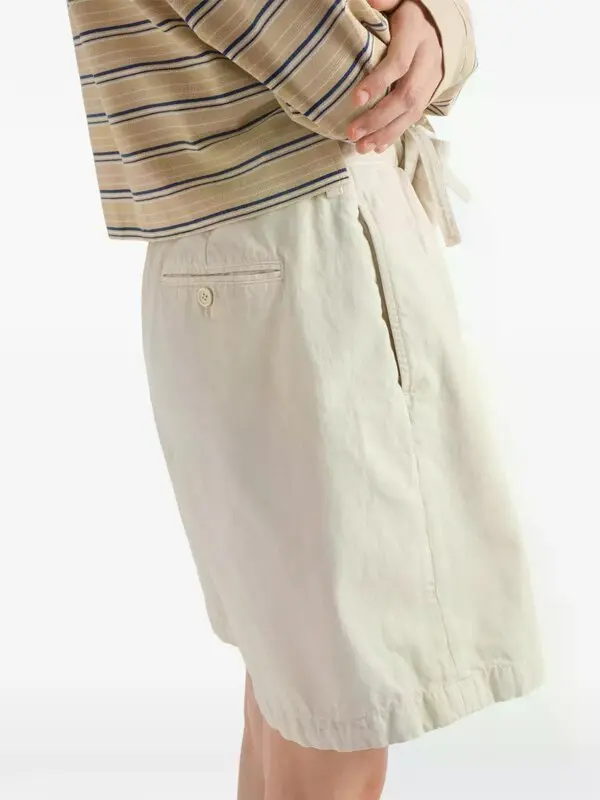 Prada Gabardine Bermuda Shorts - Neutrals
