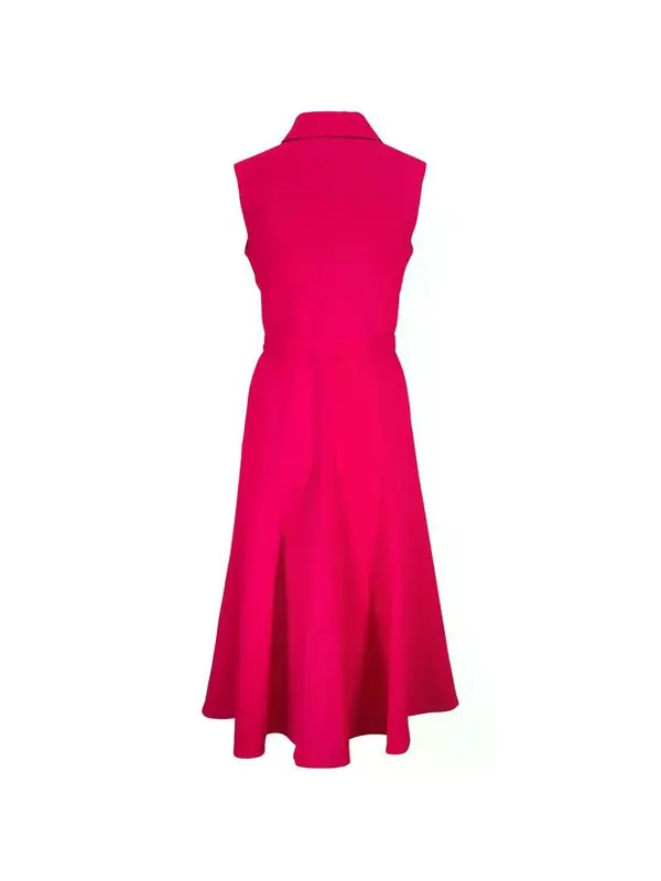 Akris Belted Sleeveless Midi Dress
