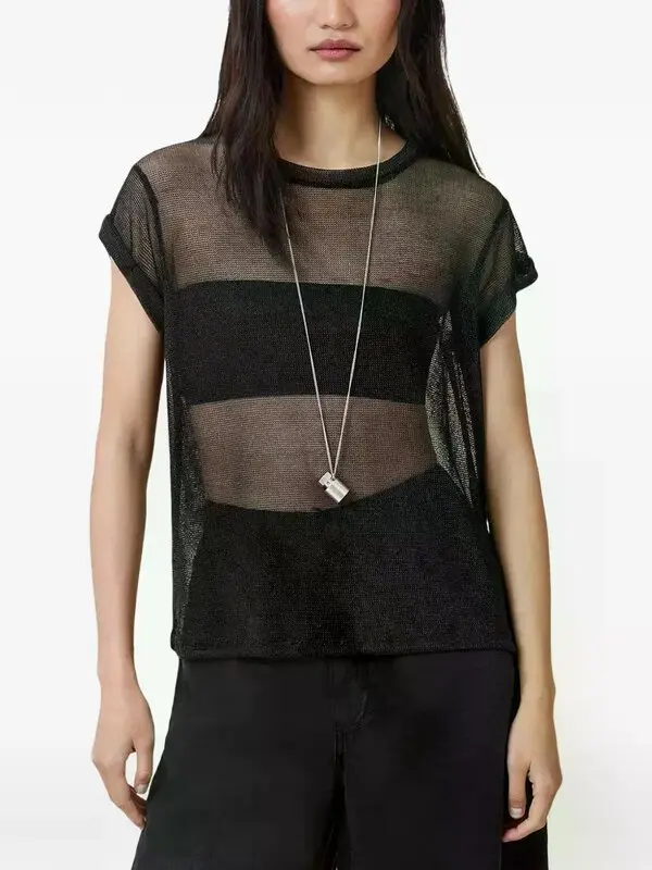 ALLSAINTS Mesh Striped T-shirt