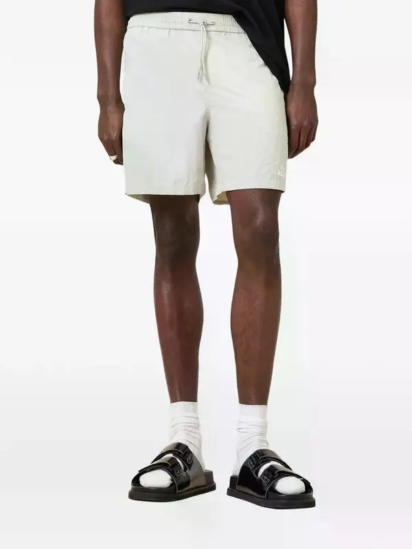 ALLSAINTS Logo-print Drawstring Swim Shorts - Neutrals