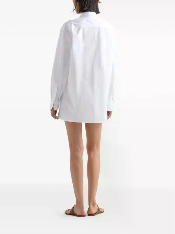 Prada Embroidered Poplin Shirt