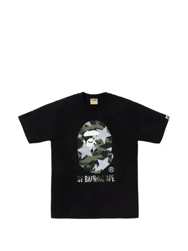 A BATHING APE Ape Head Camouflage-print T-shirt - Black
