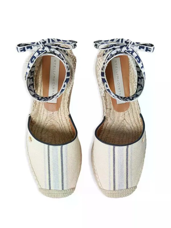 Stella McCartney Gaia Striped Platform Espadrilles