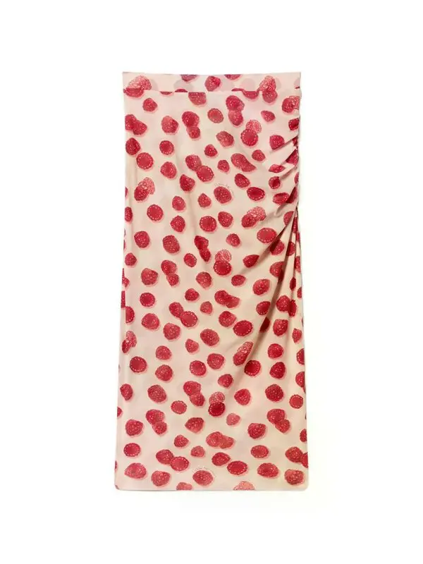 Stella McCartney Printed Ruched Skirt - Pink