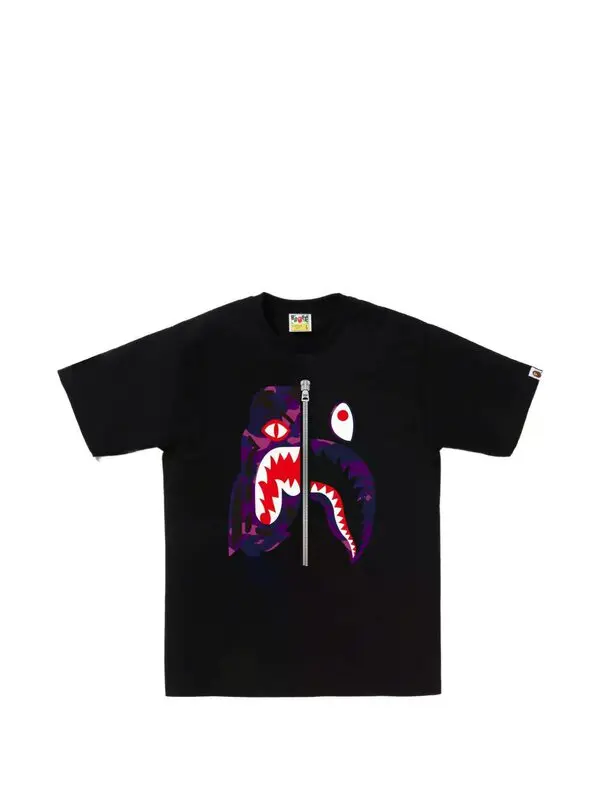 A BATHING APE Shark Graphic-print T-shirt - Black