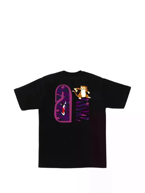 A BATHING APE Shark Graphic-print T-shirt - Black