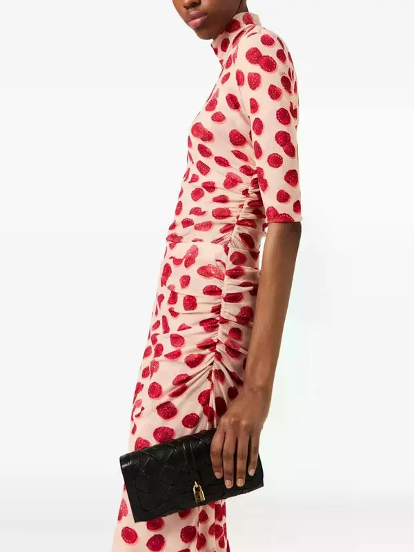 Stella McCartney Raspberry-print Ruched Top