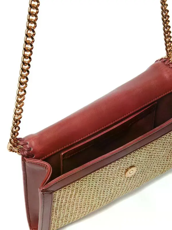 Stella McCartney Falabella Raffia Crossbody Bag - Neutrals