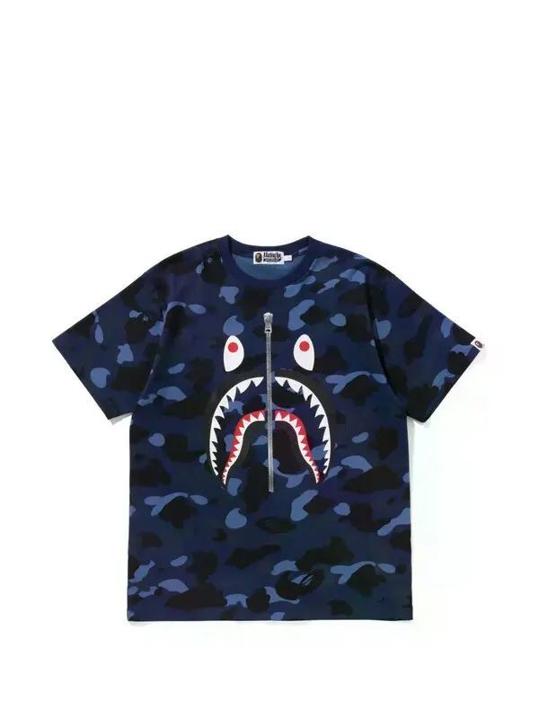 A BATHING APE Shark Camouflage-print T-shirt