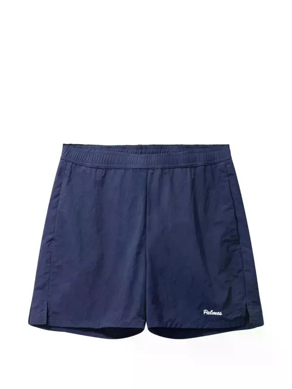PALMES Logo-detail Shorts - Blue