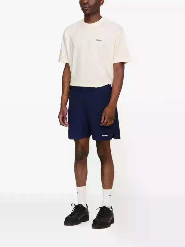 PALMES Logo-detail Shorts - Blue