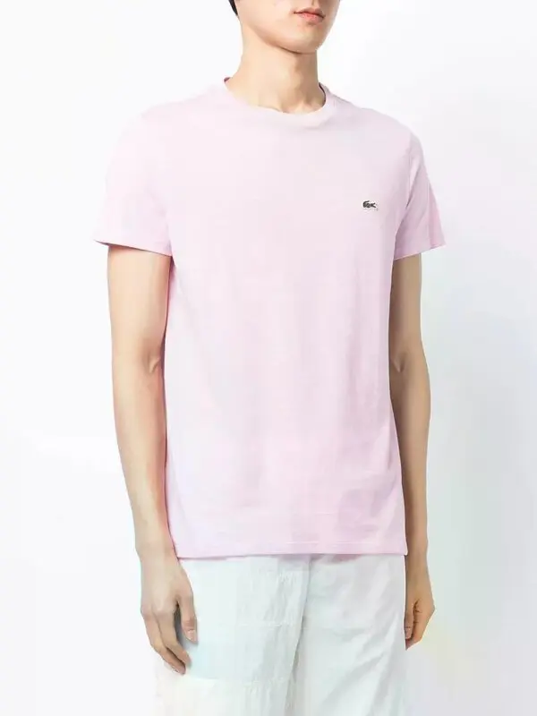 Lacoste Logo-embroidered T-shirt - Pink