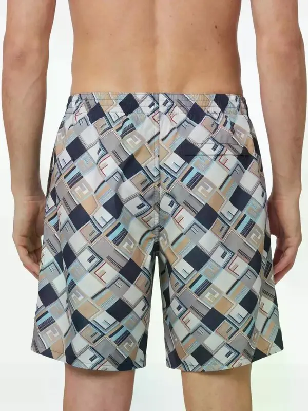 Fendi Ff Check Swim Shorts