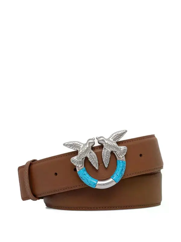 Pinko Logo-buckle Belt - Brown