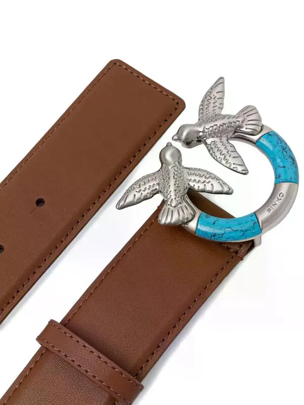 Pinko Logo-buckle Belt - Brown