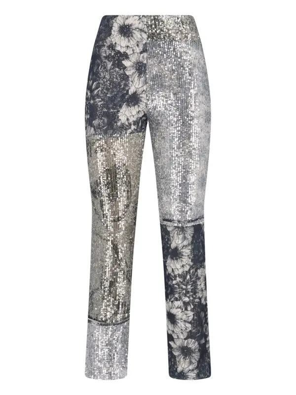 MAISON MARGIELA Patchwork Sequin Straight Leg Pants - Multi