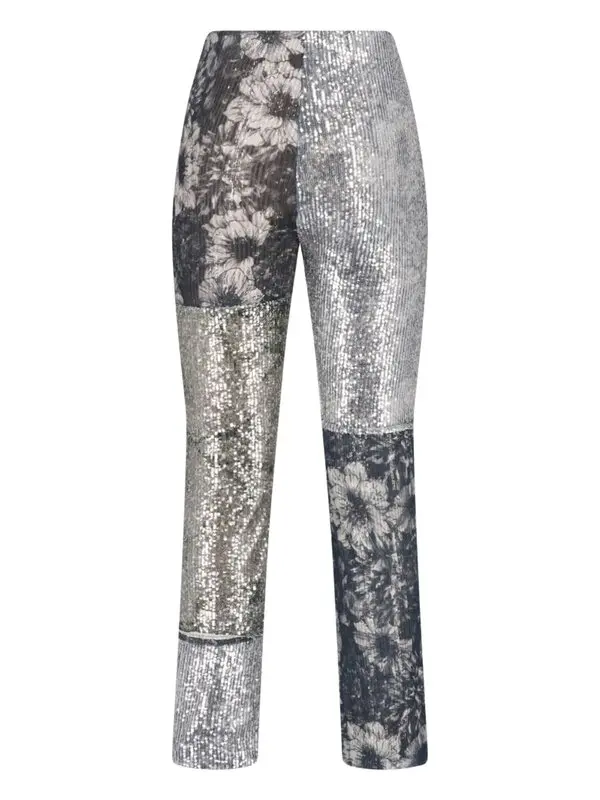 MAISON MARGIELA Patchwork Sequin Straight Leg Pants - Multi