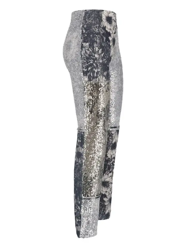 MAISON MARGIELA Patchwork Sequin Straight Leg Pants - Multi