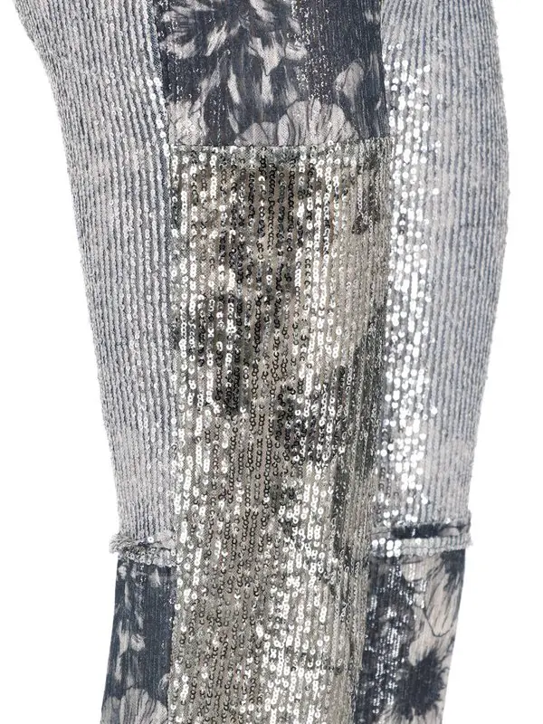 MAISON MARGIELA Patchwork Sequin Straight Leg Pants - Multi