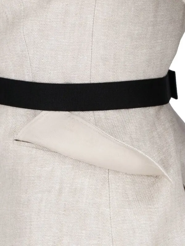 Max Mara Double-breasted Linen Drill Blazer - Cream