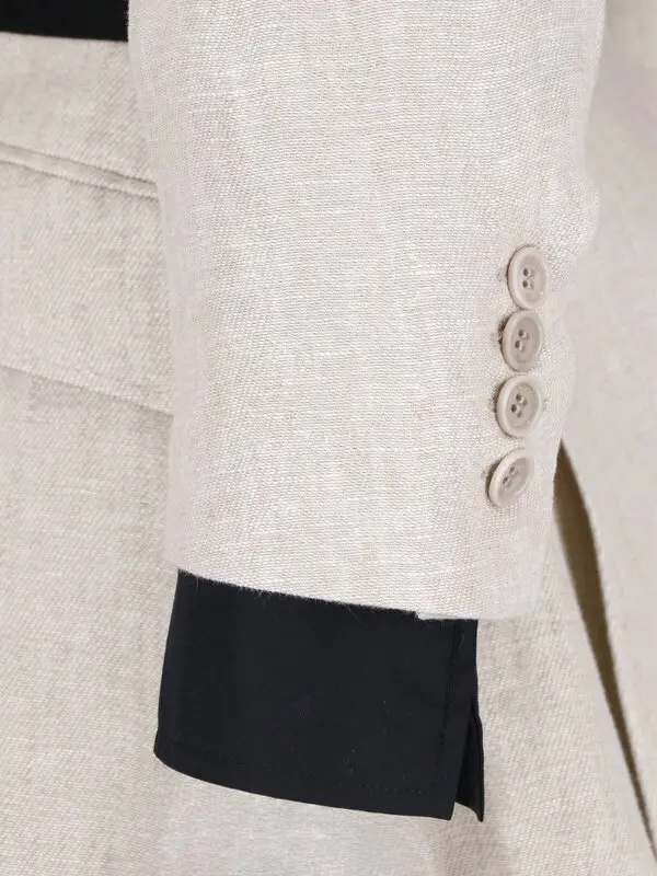 Max Mara Double-breasted Linen Drill Blazer - Cream
