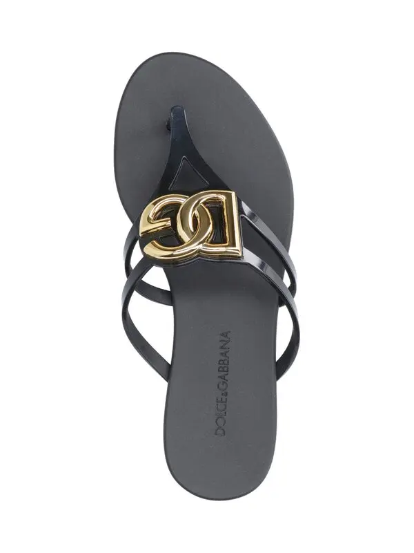 Dolce & Gabbana Dg Flip Flops - Black