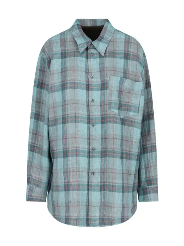 MAGLIANO Checked Linen Shirt