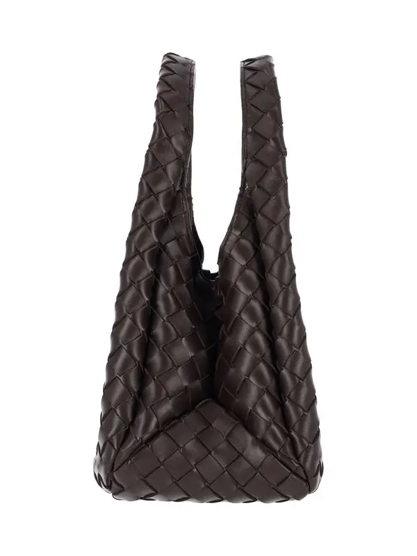 Bottega Veneta Small Campana Handbag - Brown