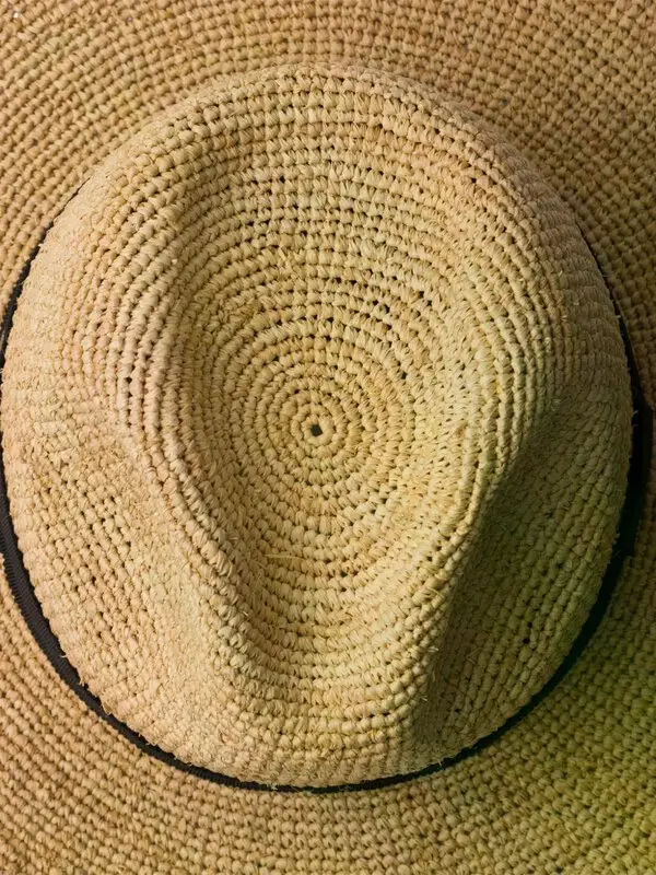 Prada Wide-brimmed Crochet Hat - Neutrals