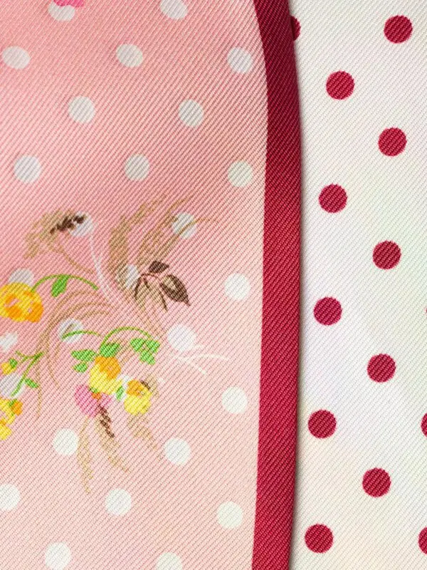 Prada Printed Silk Twill Skinny Scarf - Pink