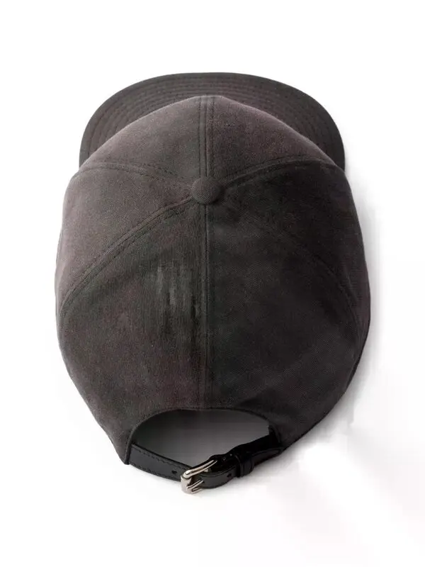 Prada Gabardine Baseball Cap With Embroidered Logo - Grey