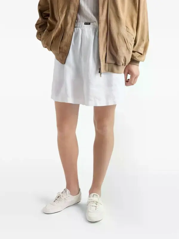 Prada Deconstructed Denim Lace-up Sneakers - Neutrals