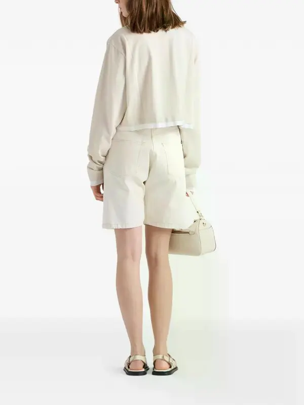 Prada Washed Denim Bermuda Shorts