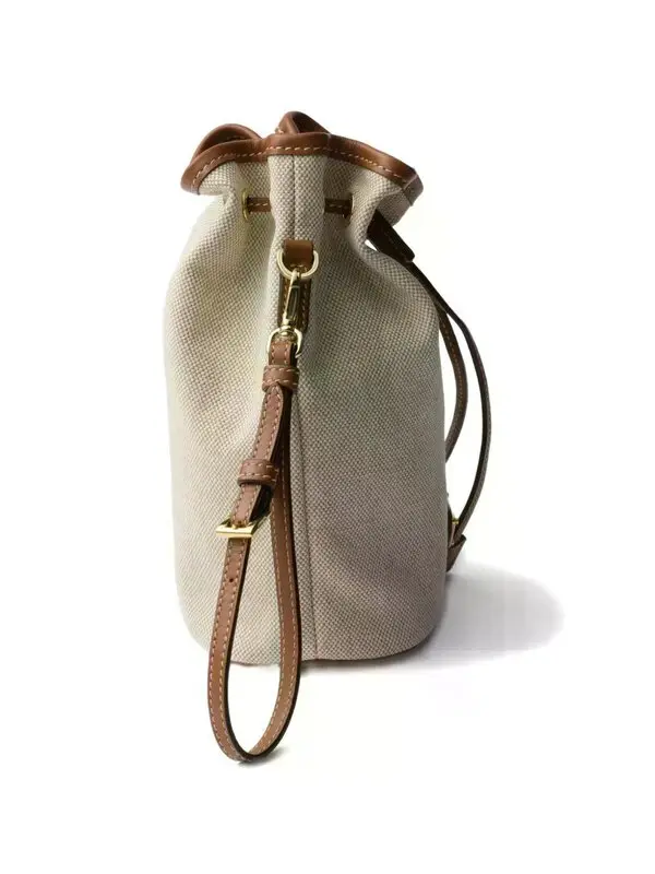 Prada Canvas And Leather Pouch With Wristlet