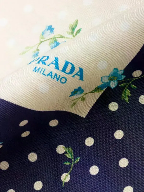 Prada Printed Silk Twill Scarf 55 - Neutrals