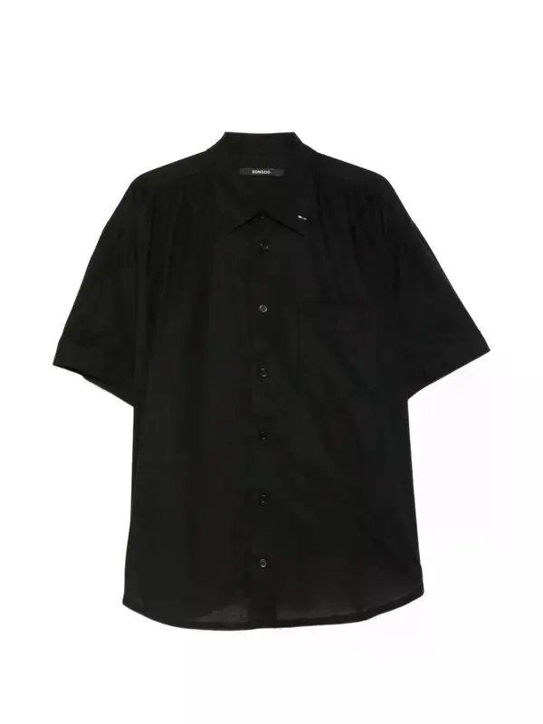 SONGZIO Half Chest-pocket Shirt - Black