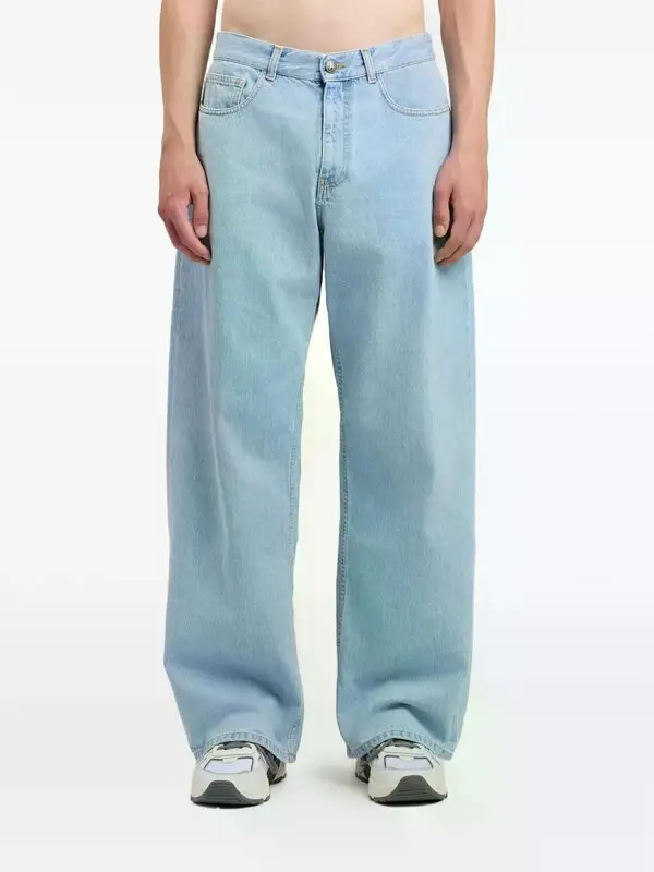 Palm Angels Wide-leg Five-pocket Jeans