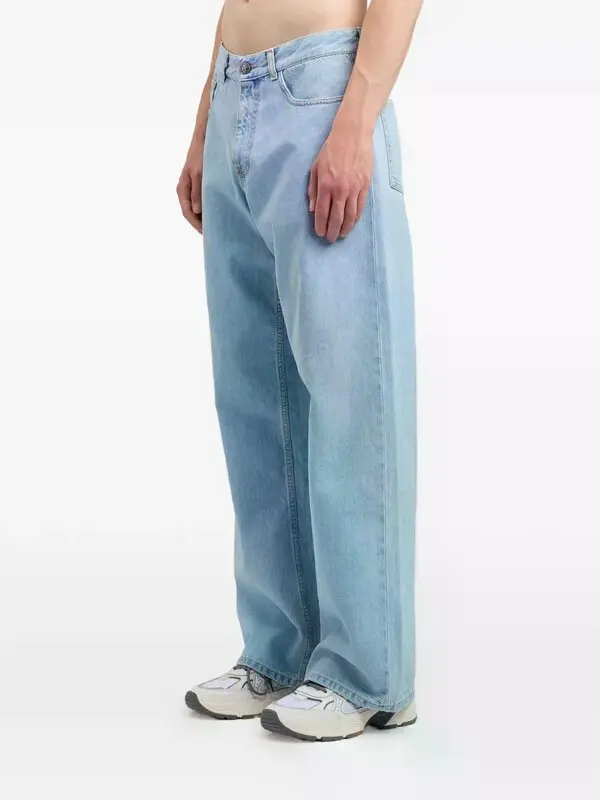 Palm Angels Wide-leg Five-pocket Jeans