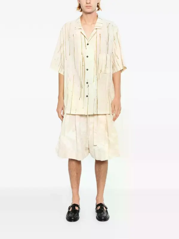 ZIGGY CHEN Belted Pleated Shorts