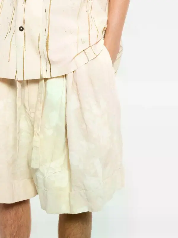 ZIGGY CHEN Belted Pleated Shorts